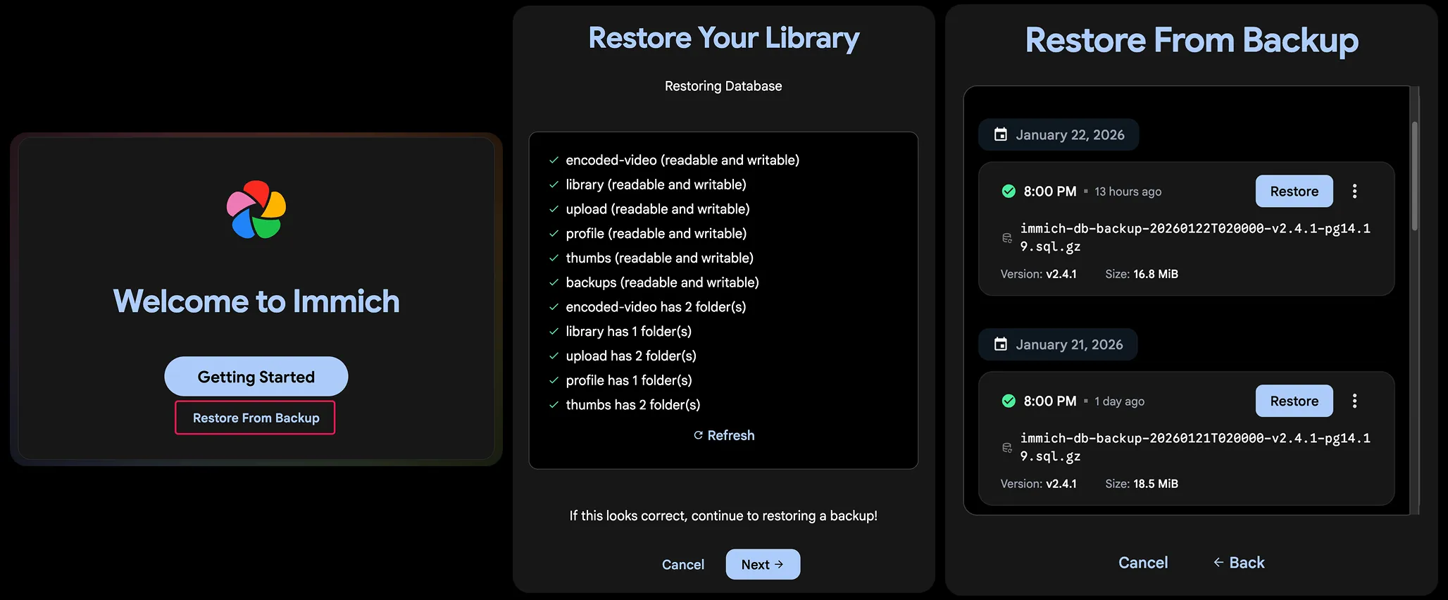 Backup and Restore | Immich